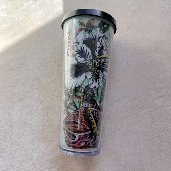 Starbucks | Dining | Starbucks 27 Tropical Floral Teal Botanical Green ...